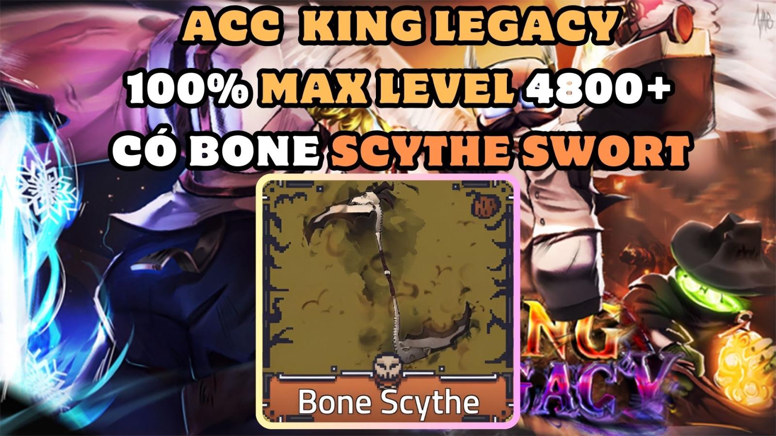 Acc King Legacy Có Bone Scythe Swort 160k - Shop Roblox Việt - Lựa Chọn ...