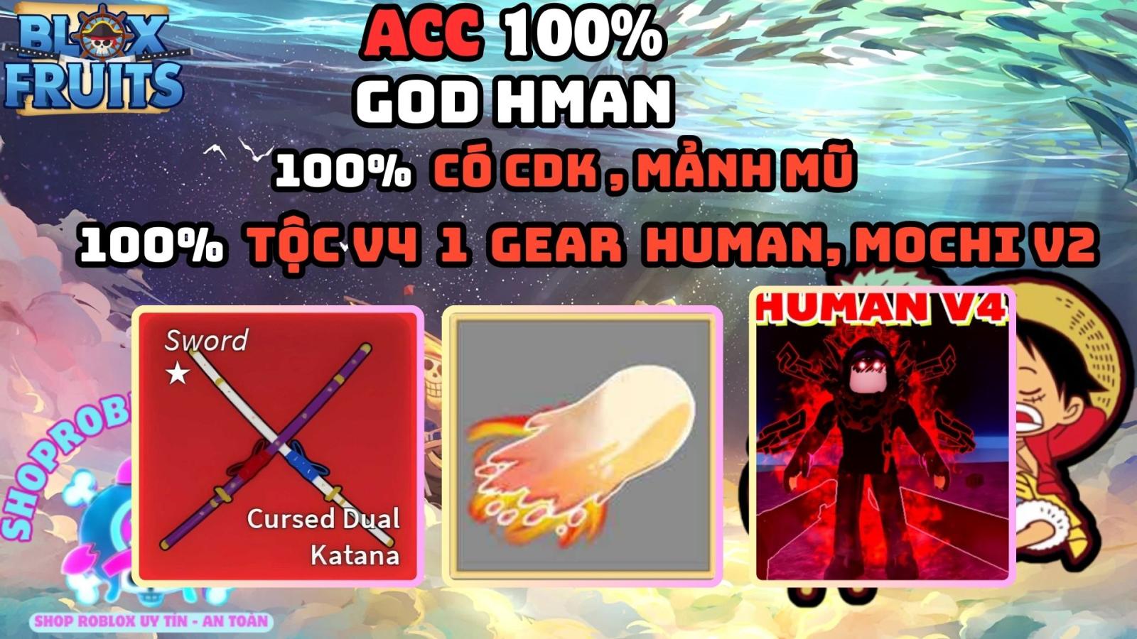 Acc V4 1 Gear Human , Mochi v2 130k - Shop Roblox Việt - Lựa Chọn Số 1 ...