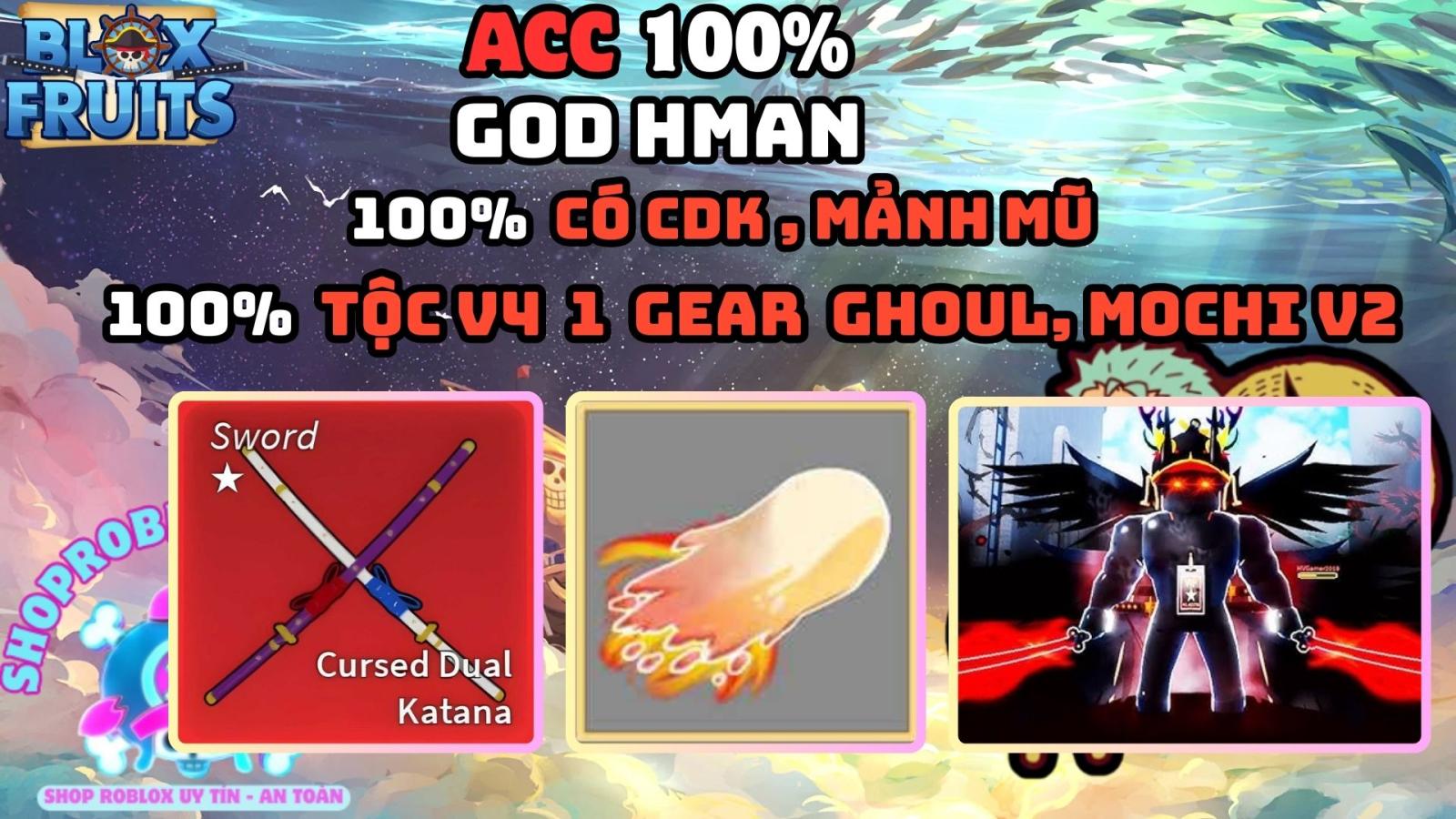 Acc V4 1 Gear Ghoul , Mochi v2 150k - Shop Roblox Việt - Lựa Chọn Số 1 ...