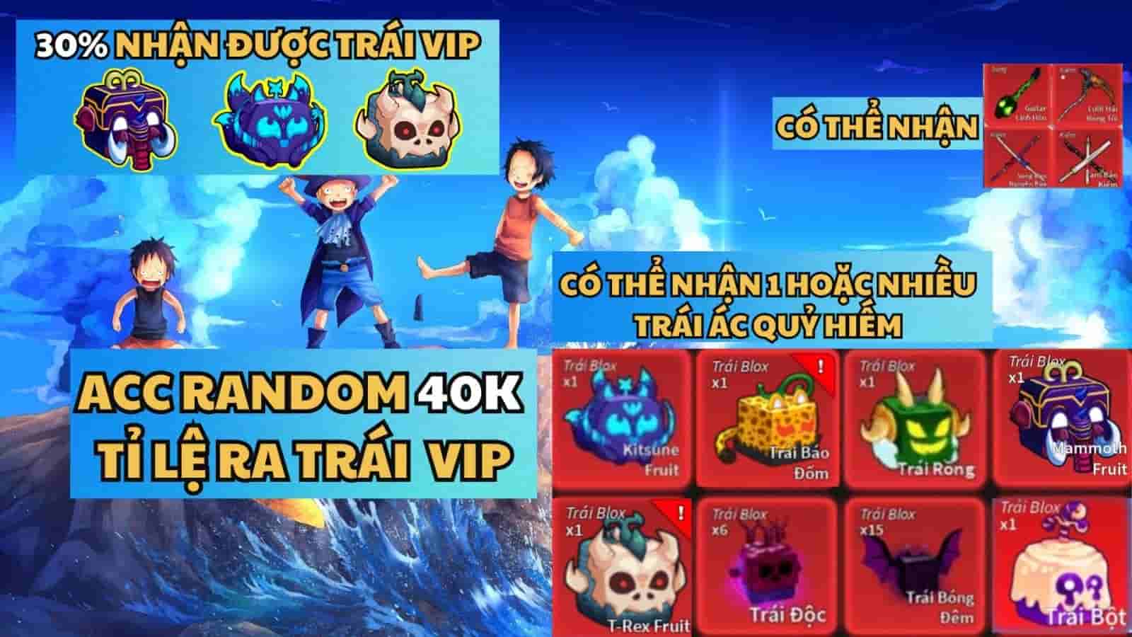 Acc 100% Có Trái Đỏ 50k Bảo Hành 6h - Shop Roblox Việt - Lựa Chọn Số 1 ...